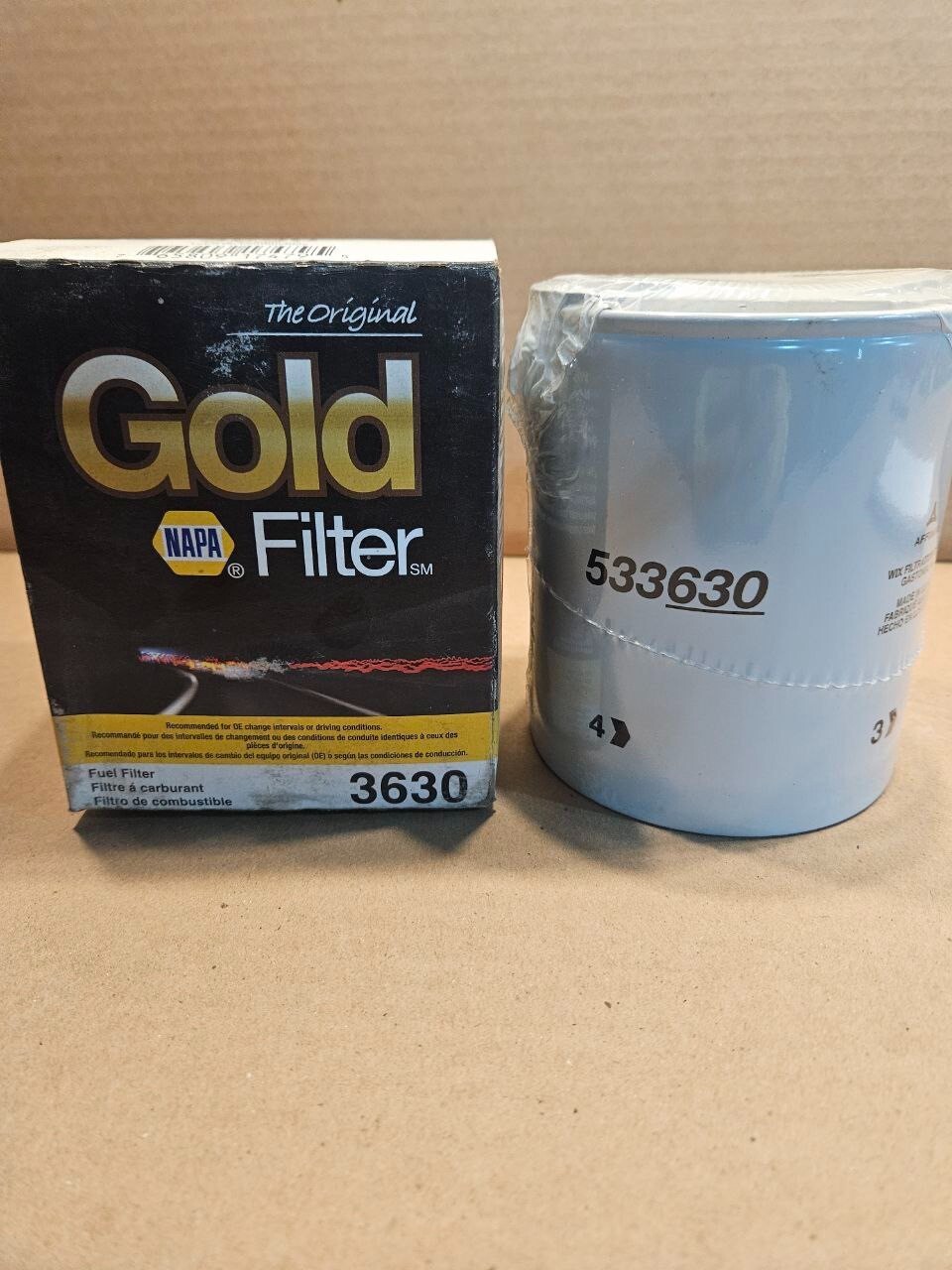 New NAPA Gold 3630 Spin on Fuel Filter 533630 - ABC Diesel Parts