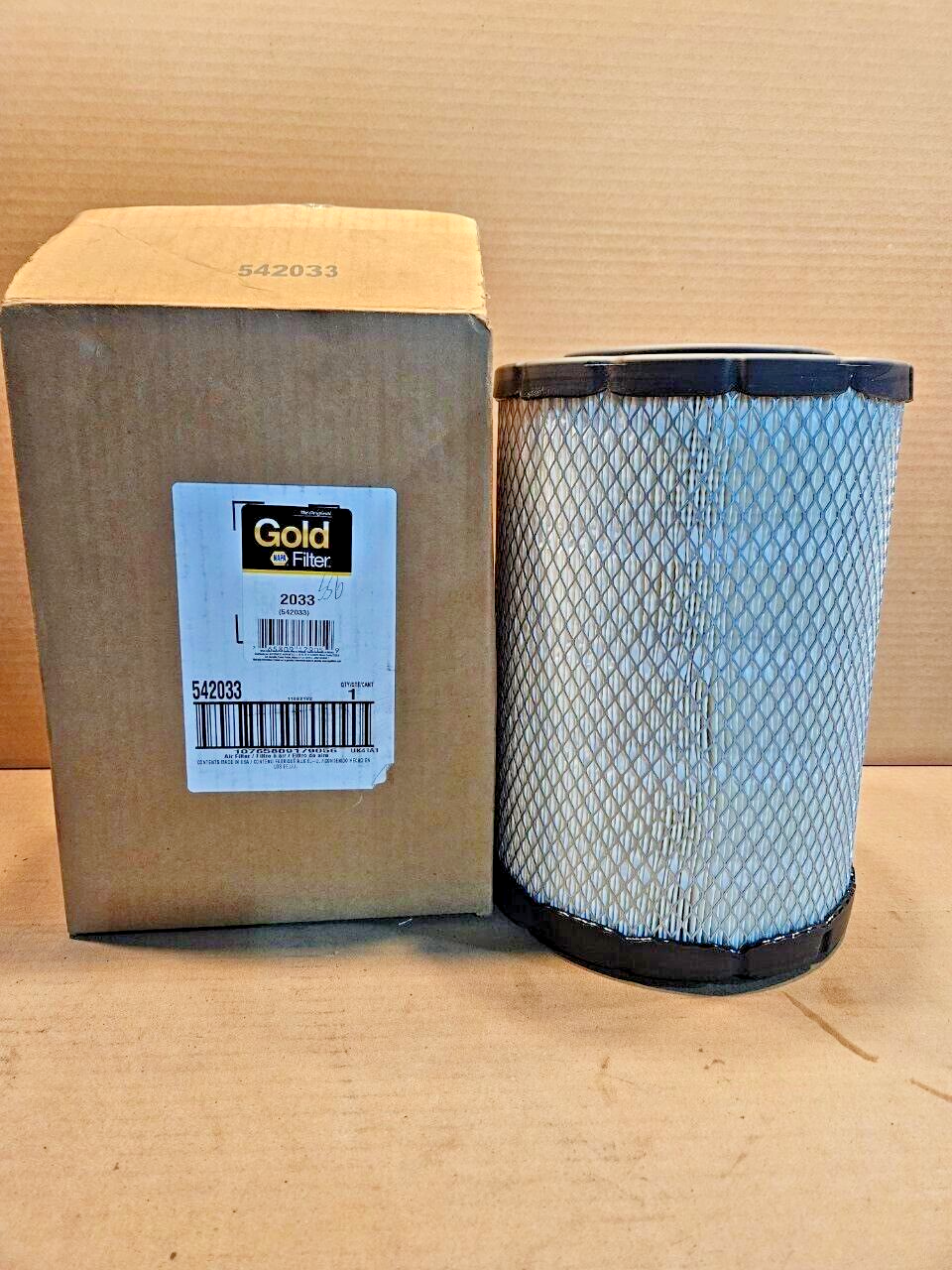 Genuine NAPA Gold Air Filter 2033 OEM 542033 For CAT Excavator Kubota ...
