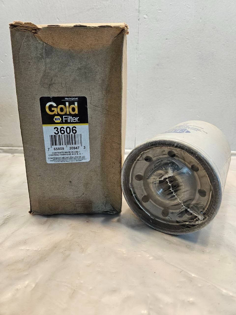 New Napa Gold 3606 spin on fuel filter w/ water separator open box ...