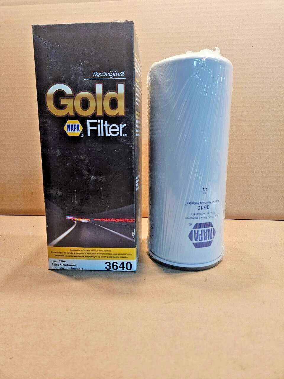 Napa 3640 spin on Fuel Filter For CAT Excavator Kenworth Peterbilt ...
