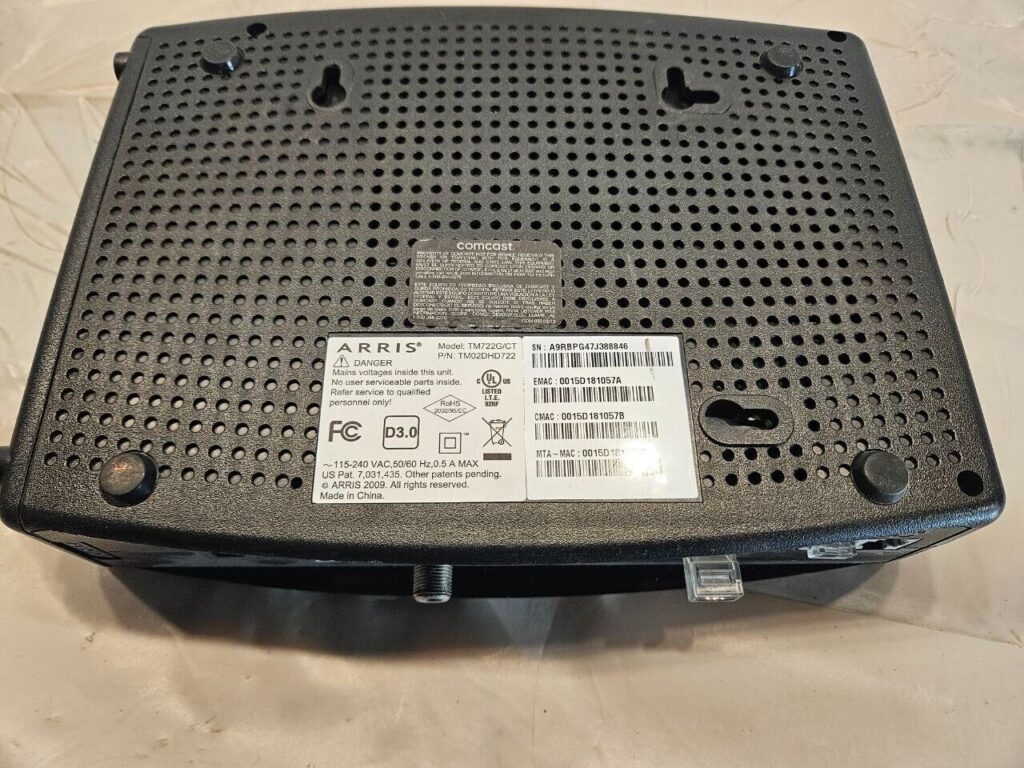 Arris TM722G/CT Touchstone Telephony Cable Modem DOCSIS 3.0 - ABC ...