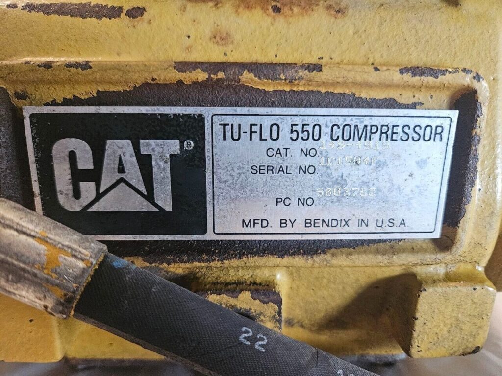 Caterpillar CAT 3116 3126 C7 C9 Engine Bendix Air Brake Compressor 149 ...