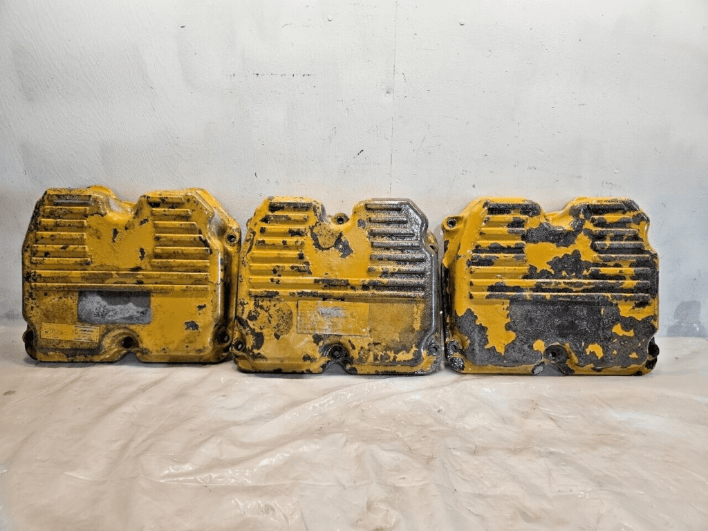 Set of 3 CAT 3406e Caterpillar 14.6l diesel engine valve covers 102 ...