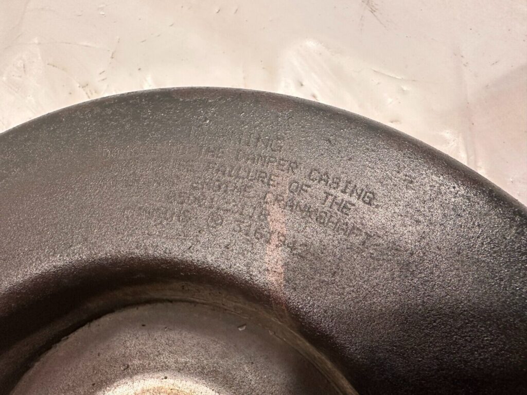 Cummins ISM11 Diesel Engine Vibration Damper Harmonic Balancer 3161942 ...