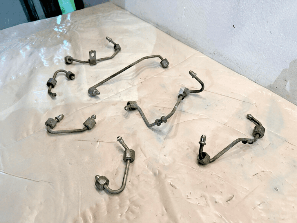 SET OF 7 Detroit DIESEL Engine HIGH PRESSURE FUEL RAIL LINES OEM - ABC ...